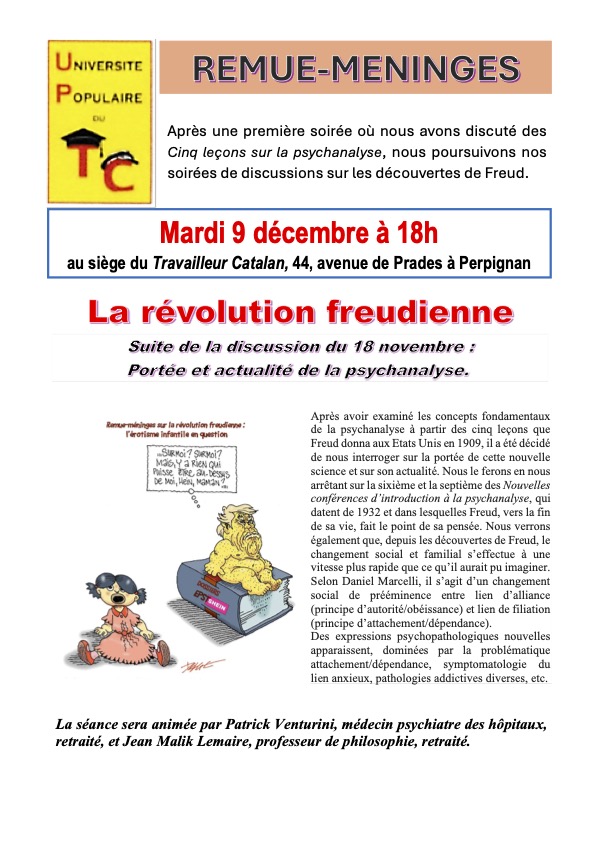 Remue-méninge. La révolution freudienne - Fédération des Pyrénnées ...
